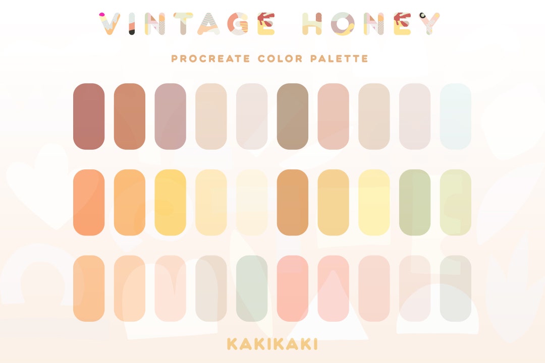 Vintage Honey | Procreate Color Palette | INSTANT DOWNLOAD | Hex Color ...