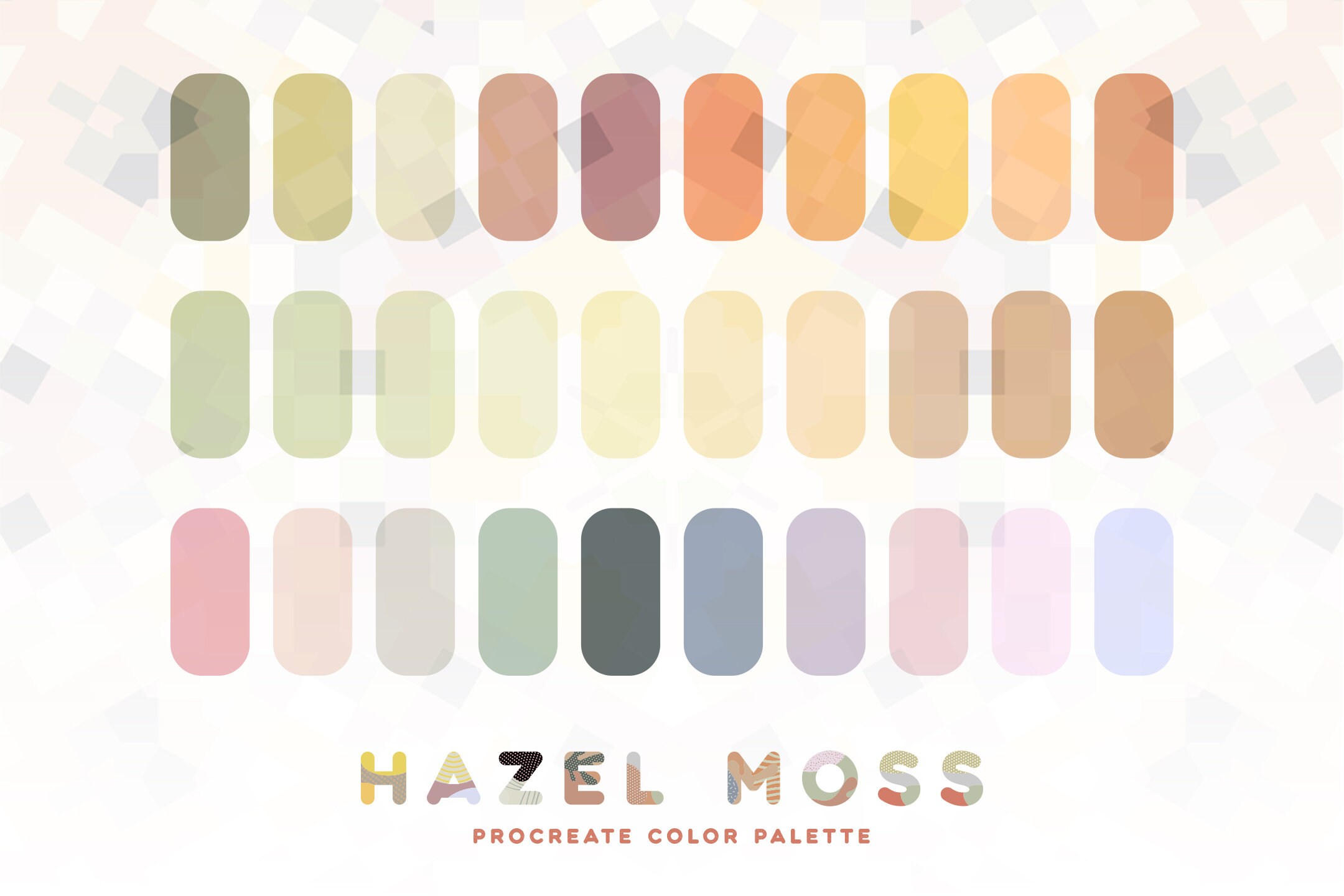 Hazel Moss | Procreate Color Palette | INSTANT DOWNLOAD | Woodland ...