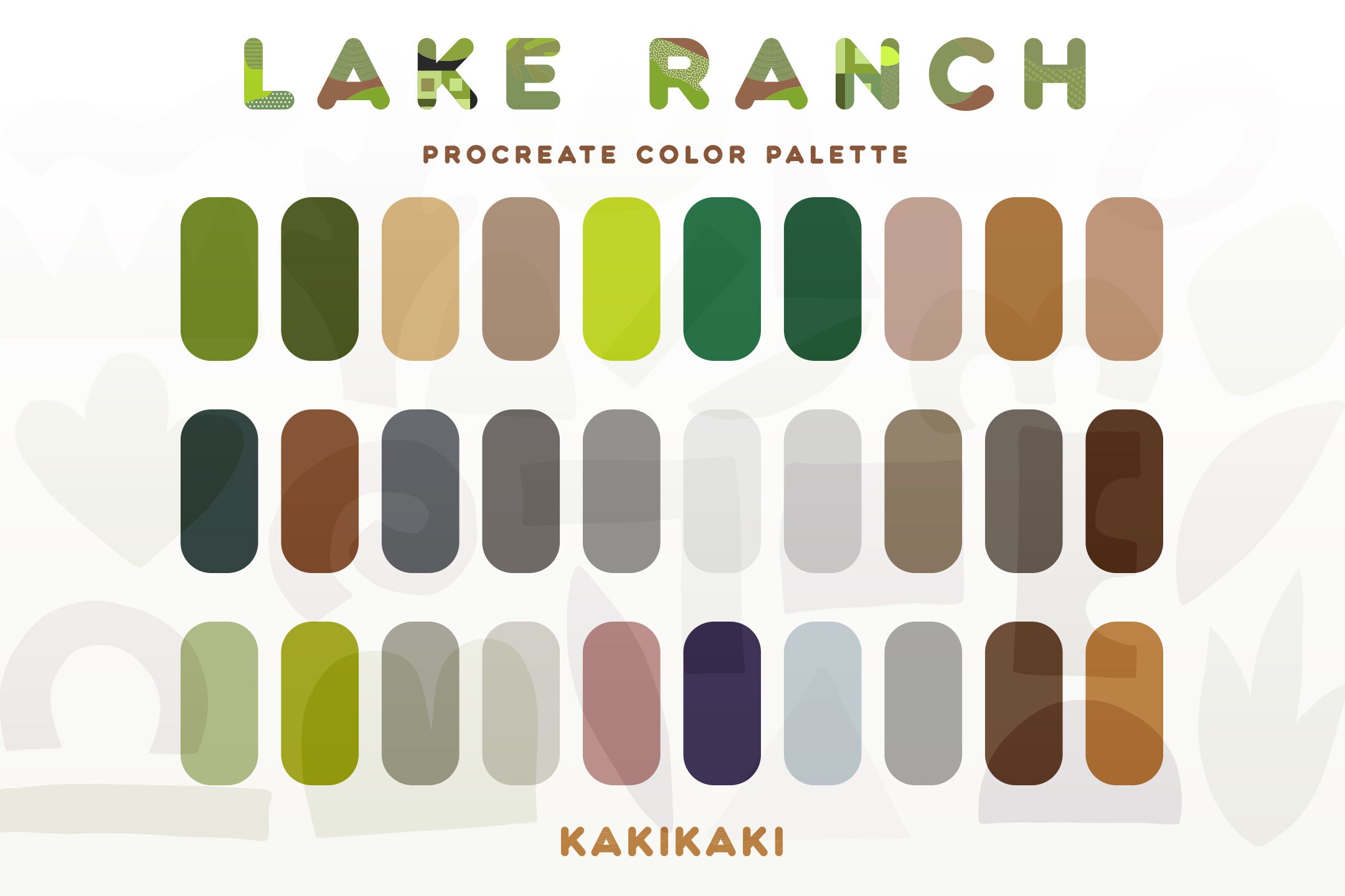 Lake Ranch | Procreate Color Palette | INSTANT DOWNLOAD | Forest Color ...