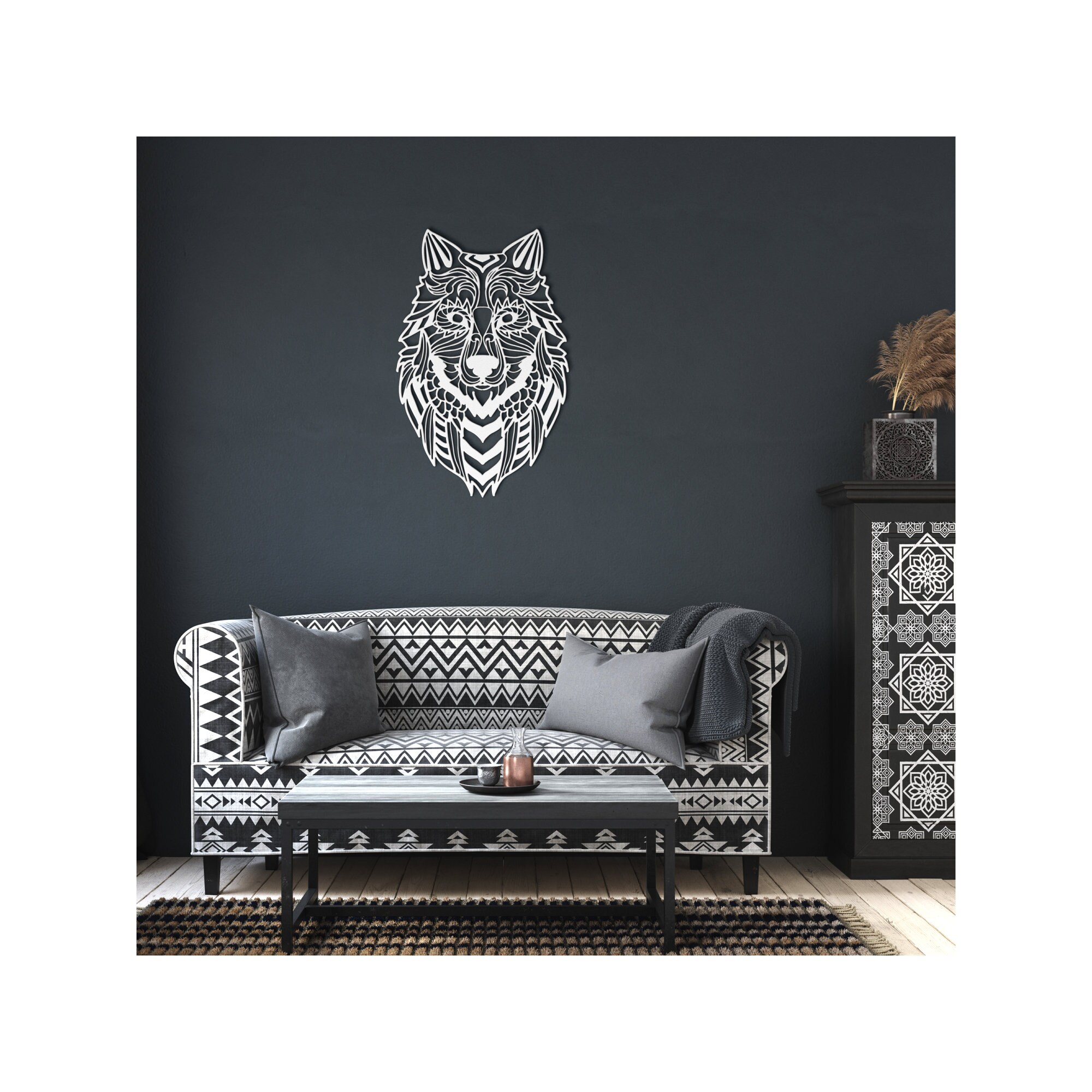 Wolf Metal Wall Art, Wolf Wall Decor, Wolf Gifts, Metal Wall Decor ...