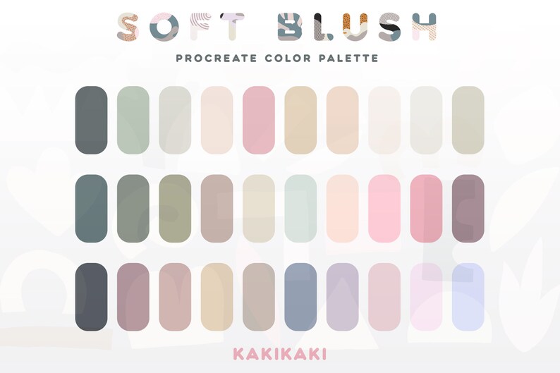 Soft Blush | Procreate Color Palette | INSTANT DOWNLOAD | Procreate ...