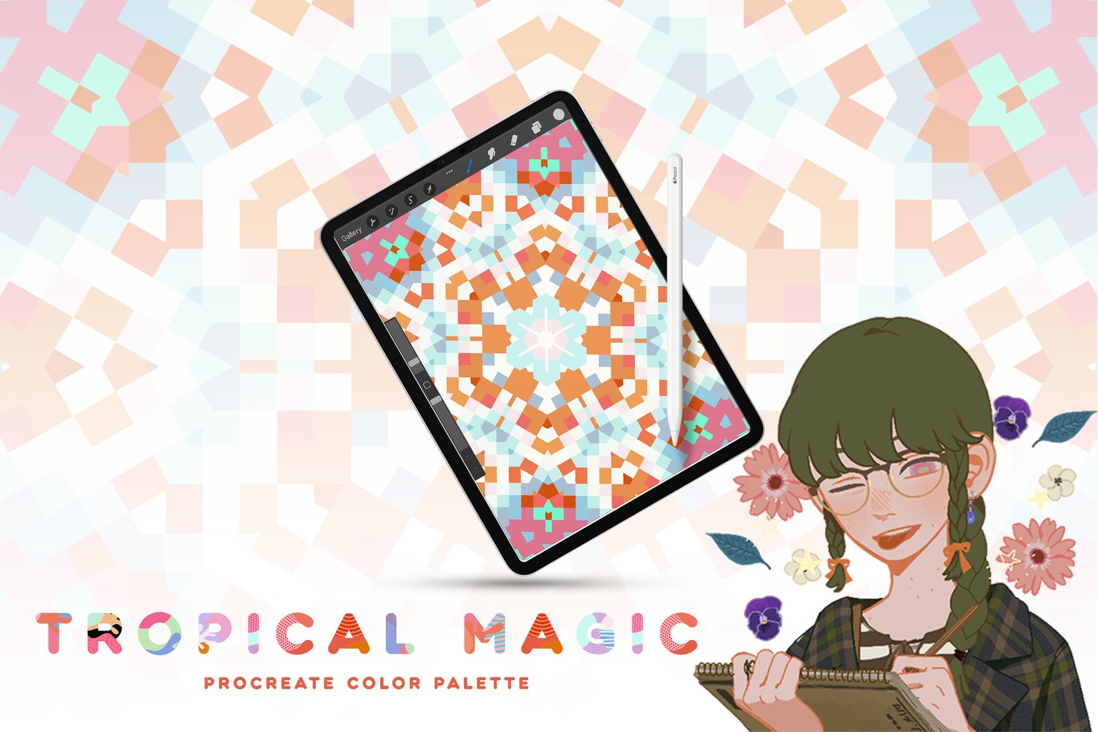 Tropical Magic Hex COLOR Chart Color Schemes PROCREATE | Etsy