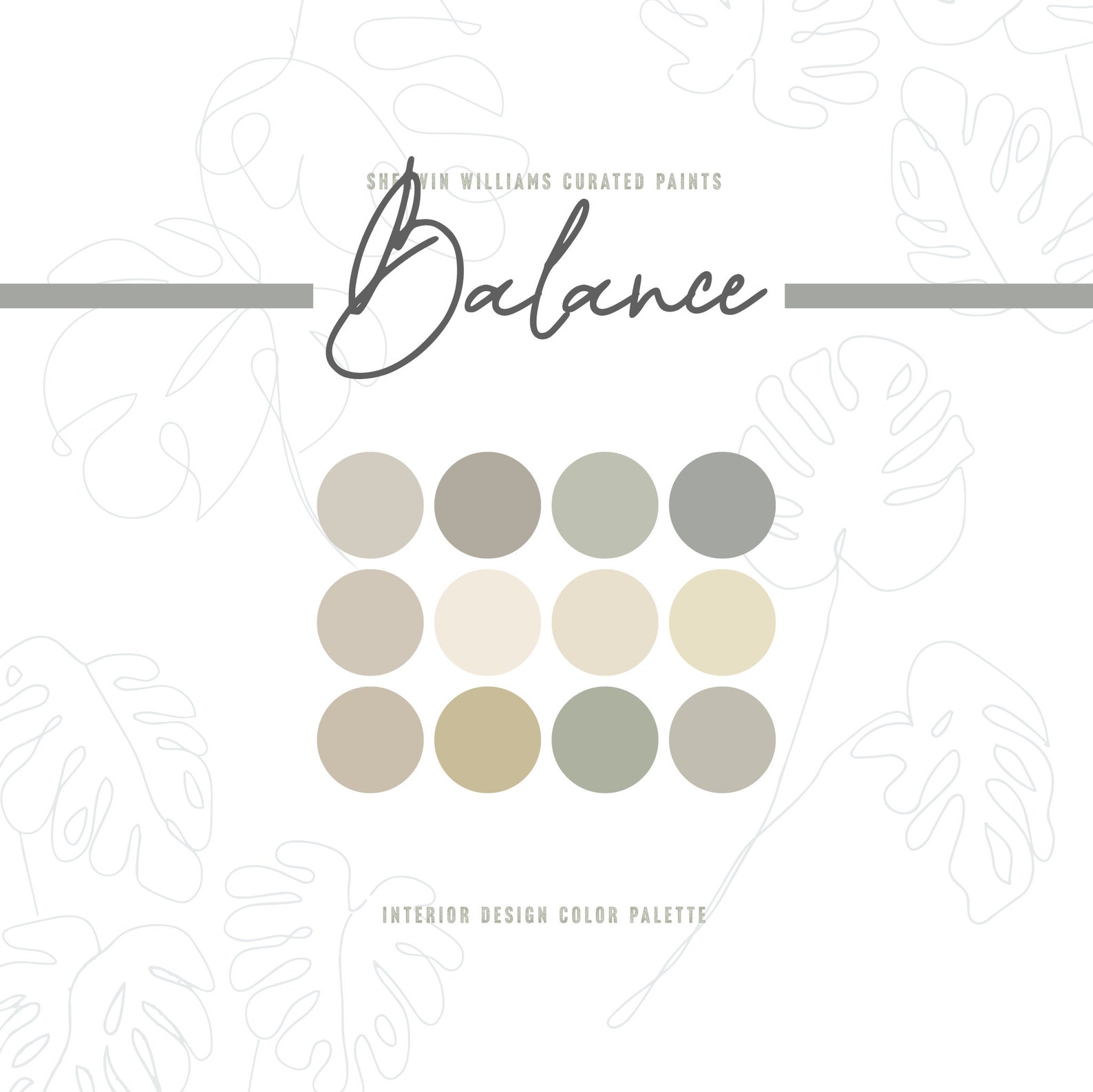 Balance Interior Design | Paint Color Palette | Mood Board | Modern ...