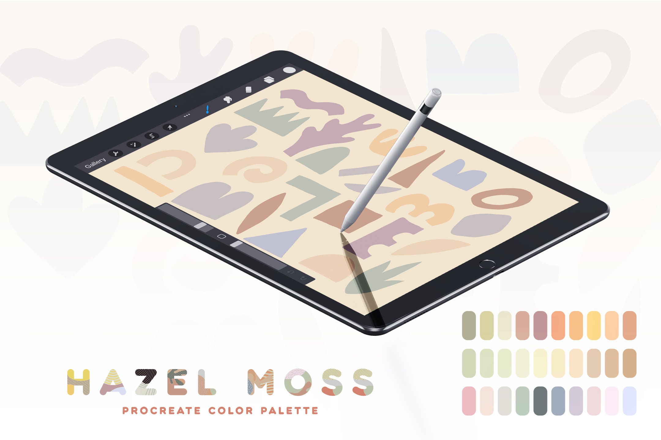 Hazel Moss | Procreate Color Palette | INSTANT DOWNLOAD | Woodland ...