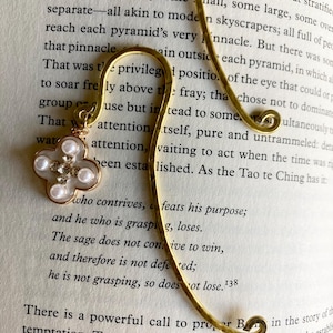 Handmade Rustic Metal Bookmark With Floral, Opal, Pearl, Cameo Charms ...