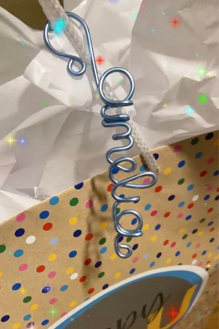 Personalized Wire Name Tags – Gift Tags for Weddings, Birthdays ...