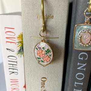 Handmade Rustic Metal Bookmark With Floral, Opal, Pearl, Cameo Charms ...