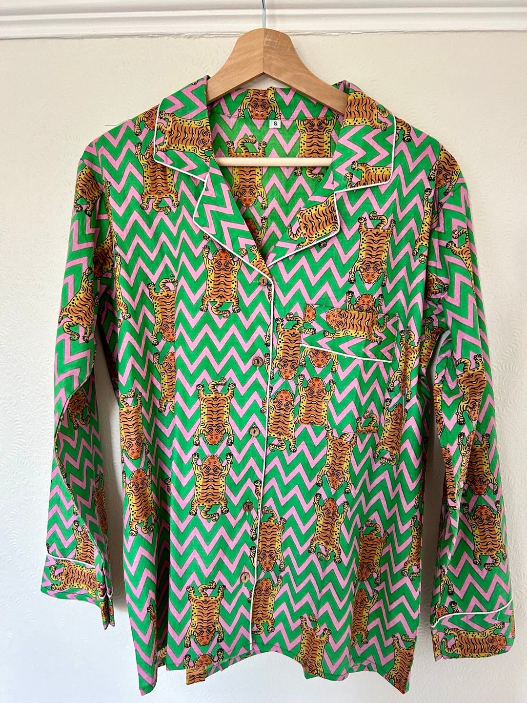 Womens Pure Cotton Pyjamas, 100% Indian Cotton Pjs, Bright Colourful ...