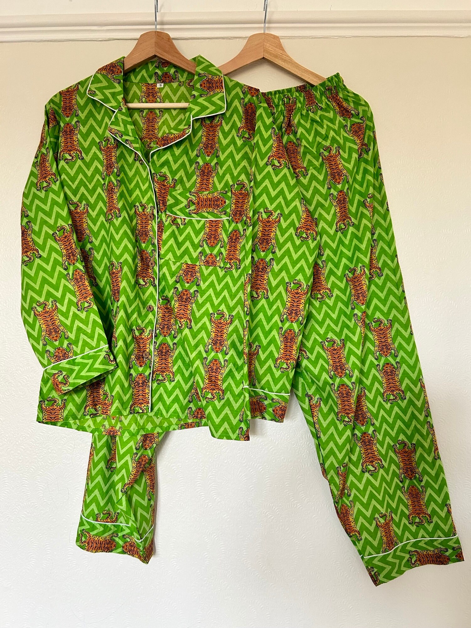 Womens Pure Cotton Pyjamas, 100% Indian Cotton Pjs, Bright Colourful ...