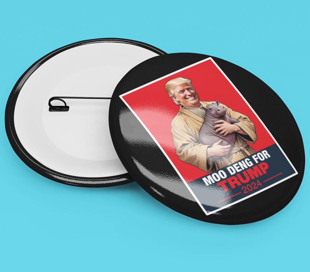 Moo Deng for Trump 2024 Pin, Trump Kennedy Pin, Moo Deng Cosplay ...