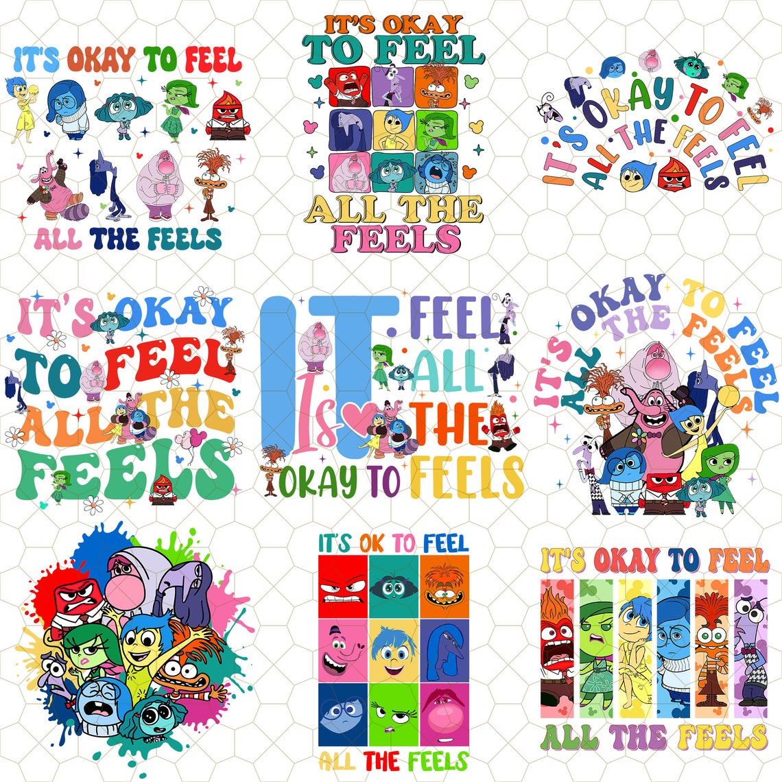 It's Ok to Feel All the Feels Inside Out Png, Inside Out Character Png ...