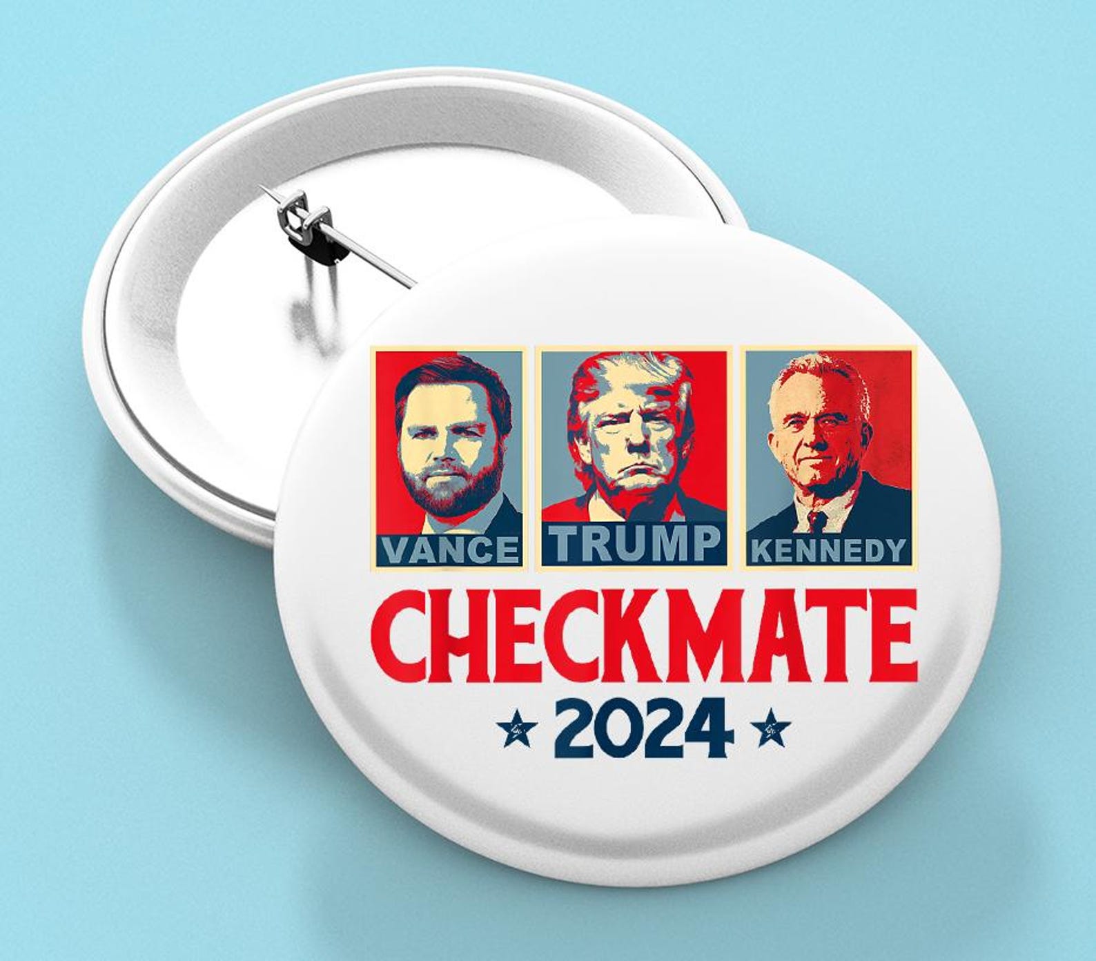 Trump Vance Kennedy Checkmate 2024 Election Pin, President Pin, Trump ...