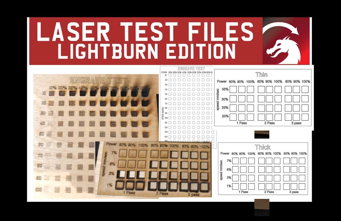 Laser Test Files / Lightburn / Cut Test / Engrave Test - Etsy