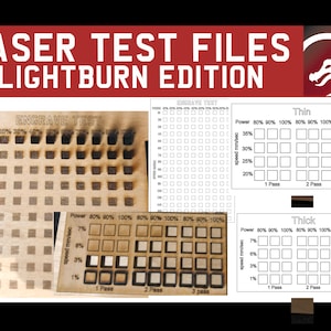 Laser Test Files / Lightburn / Cut Test / Engrave Test - Etsy