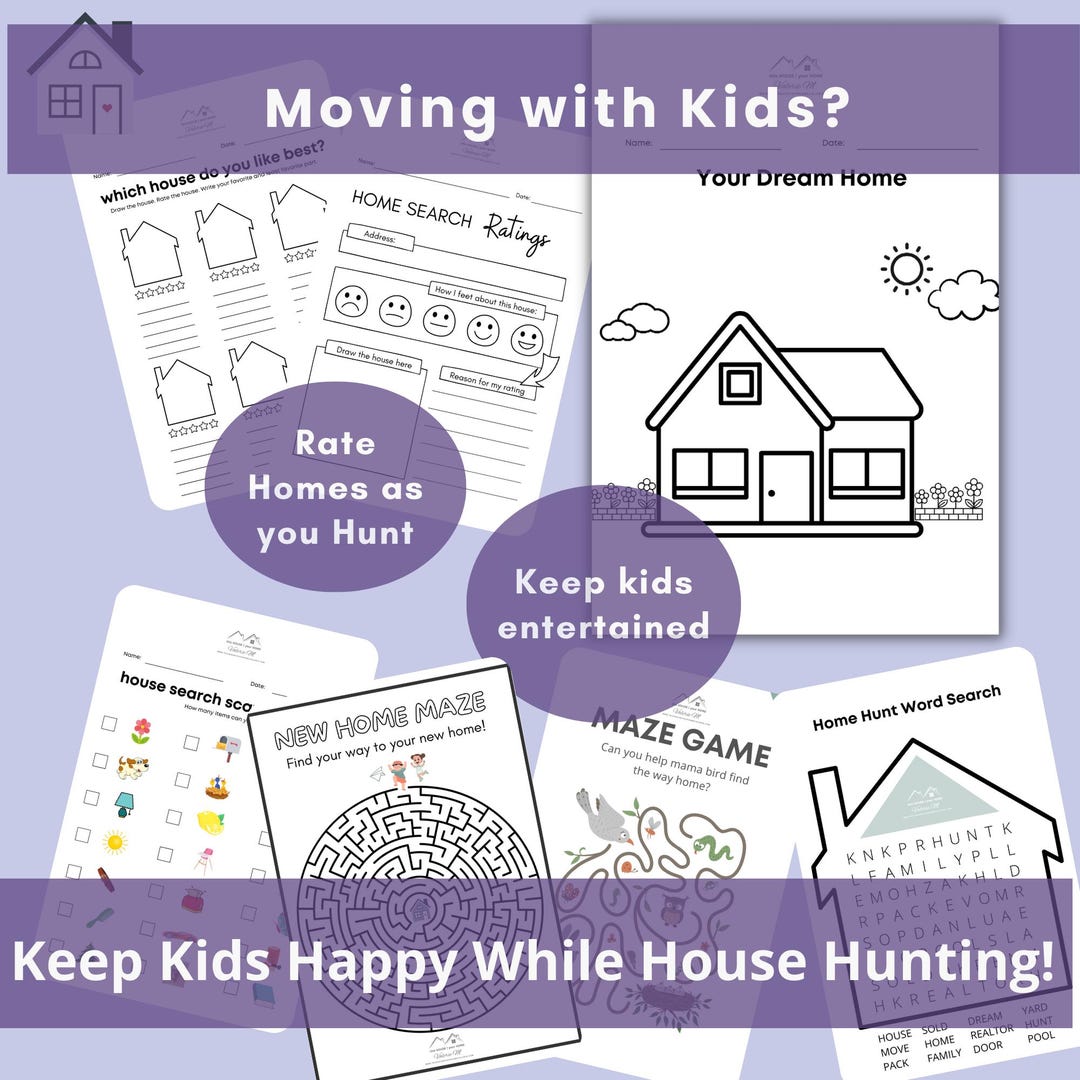 Home Buying Activity Packet FOR KIDS Real Estate Marketing | Real ...