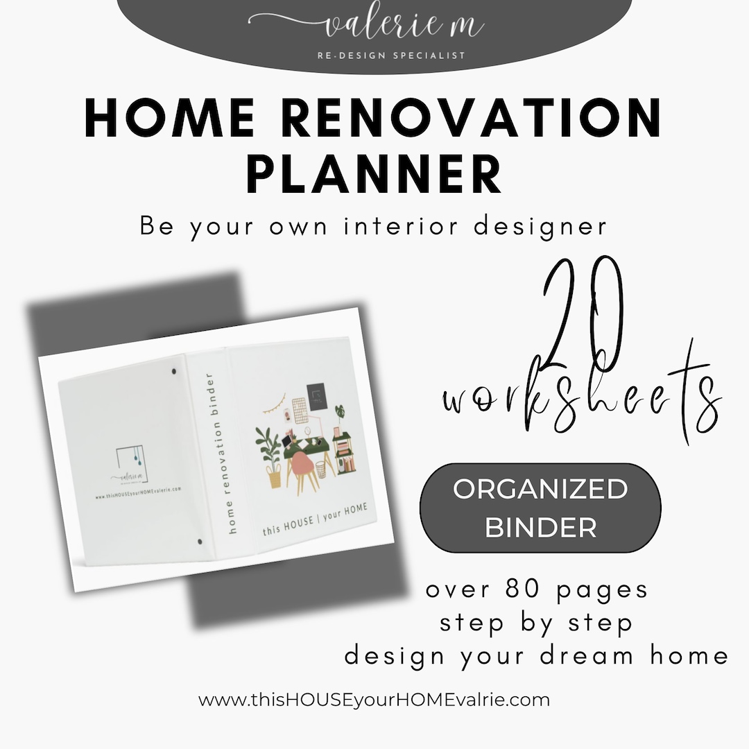 Home Renovation Planner New Homeowner Gift Interior Design Binder ...