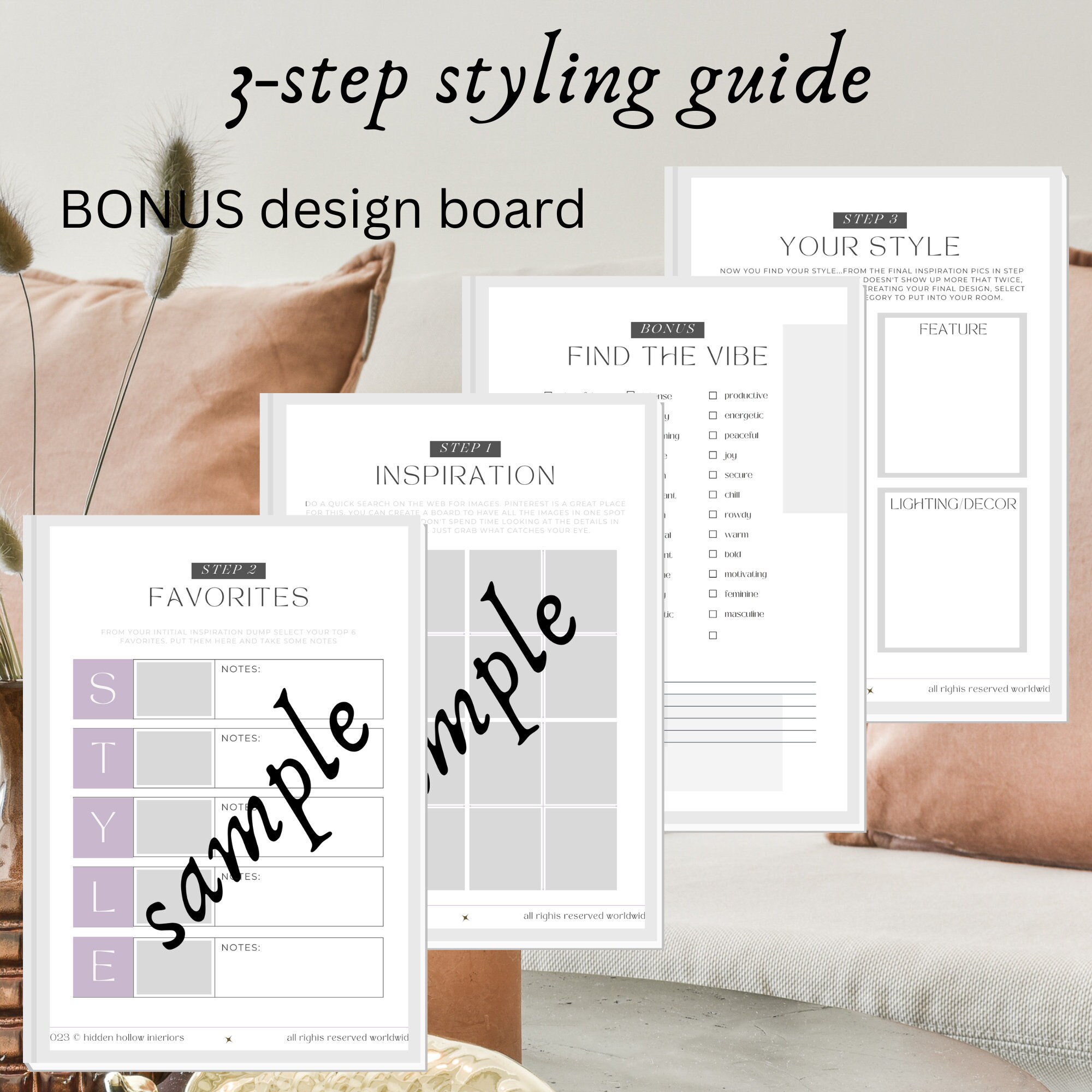 Find Your Interior Design Style | Printable Home Decor Workbook & Canva ...