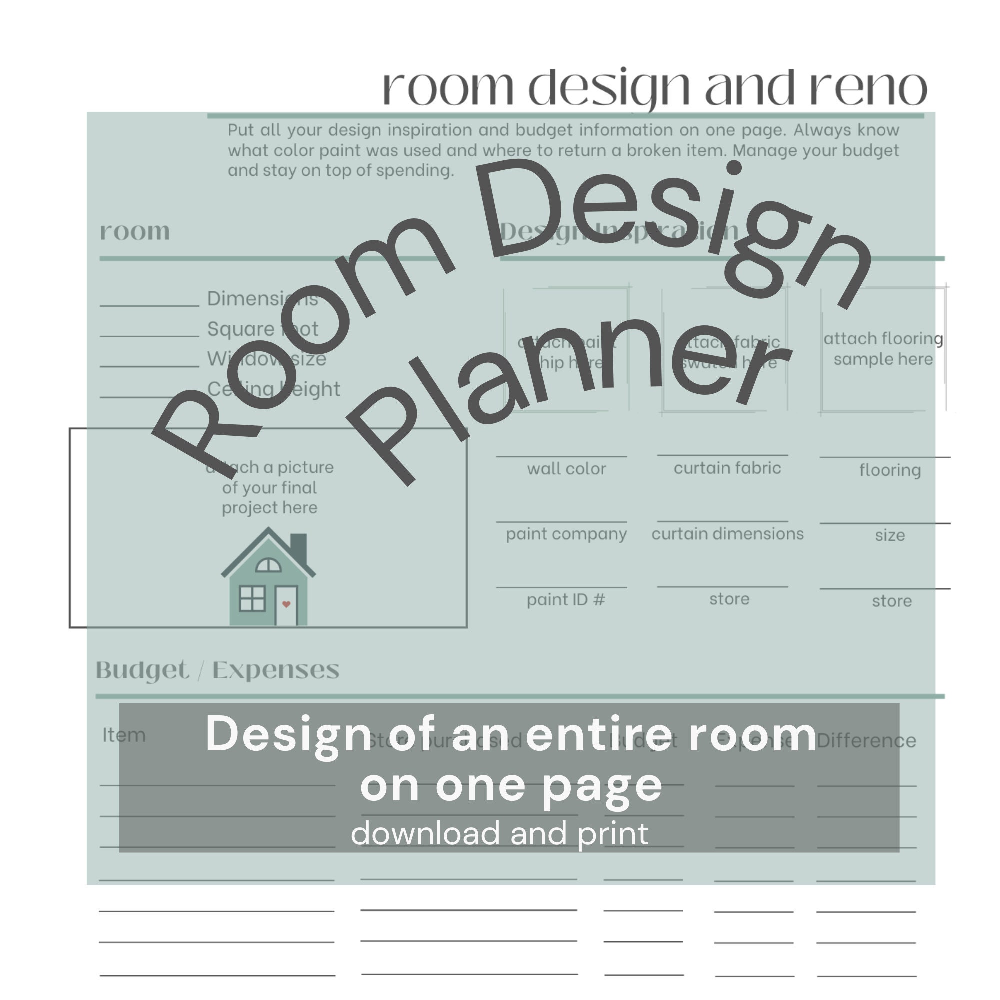 Printable Room Design Template