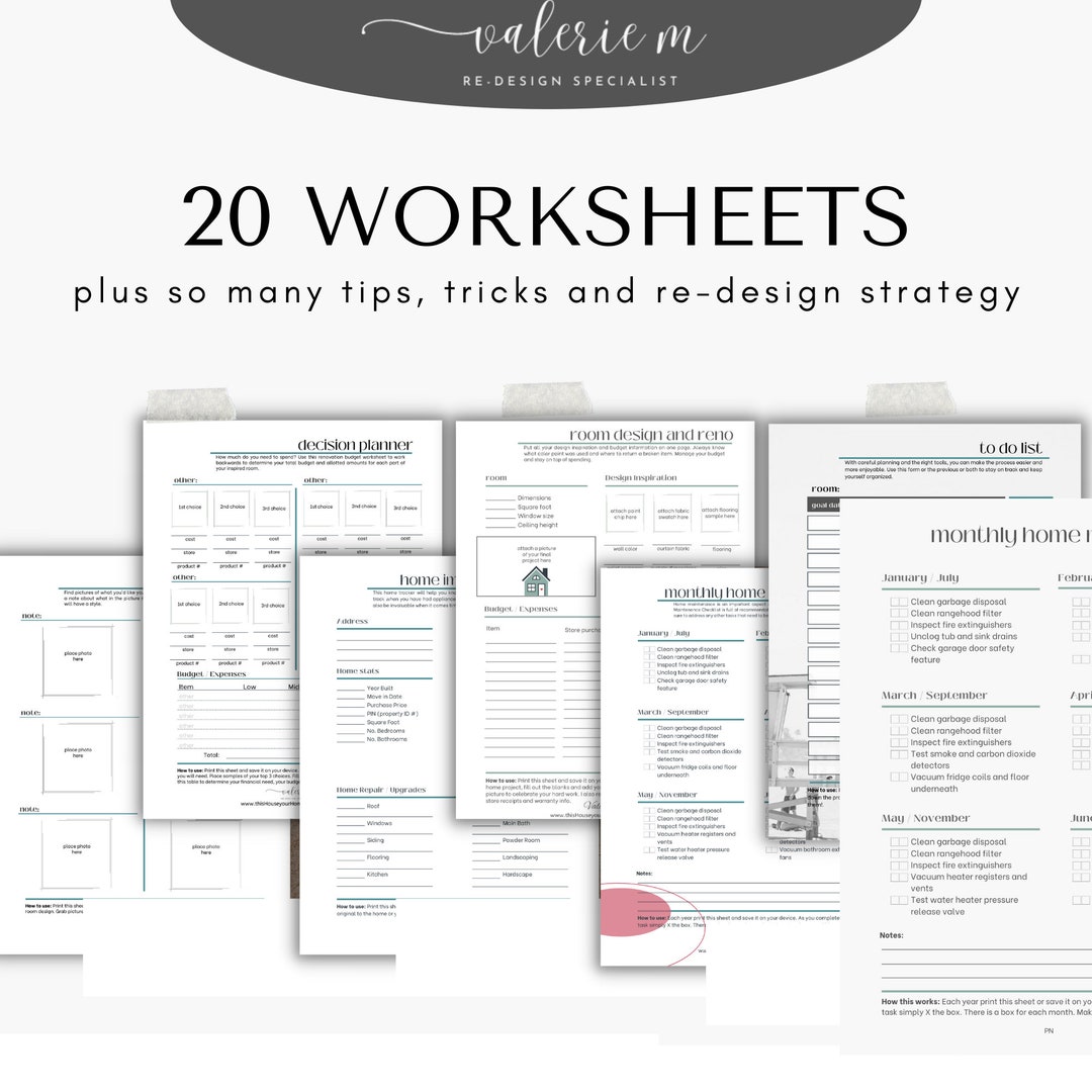 All About Your Home Manual | Home Renovation Planner Fillable Pdf | New ...