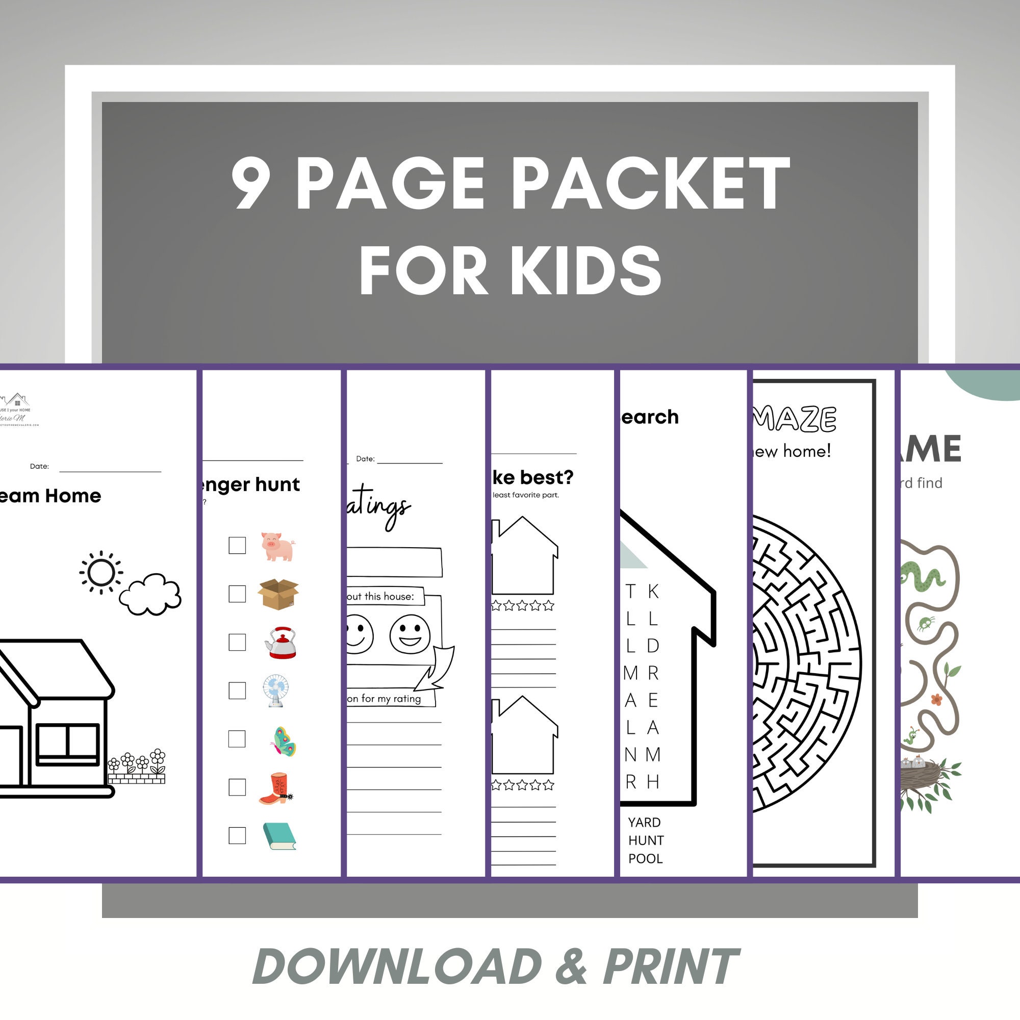 Open House for Kids | Realtor Tool | Open House Kit | Activity Packet ...