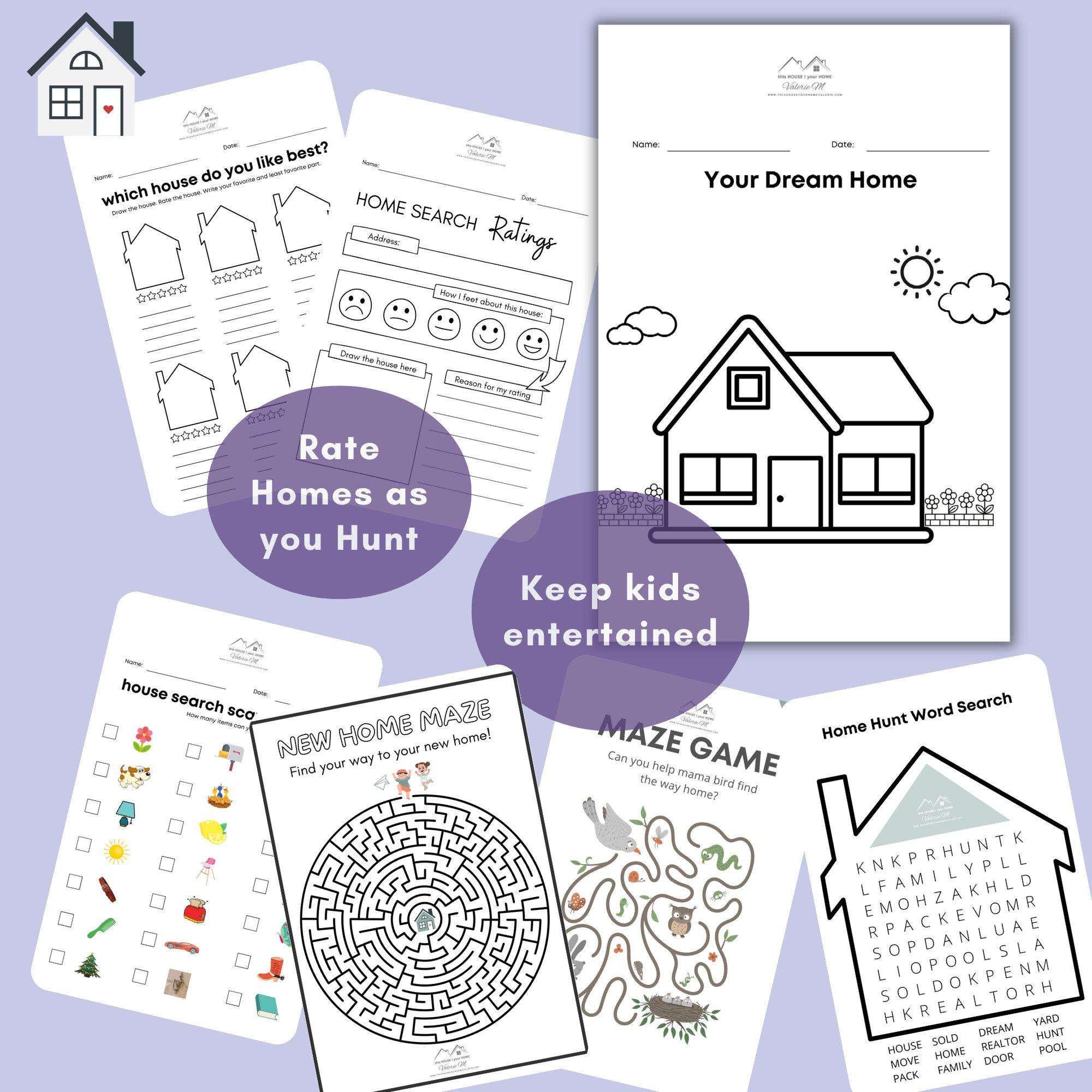 Home Buying Activity Packet FOR KIDS Real Estate Real Estate Activity ...