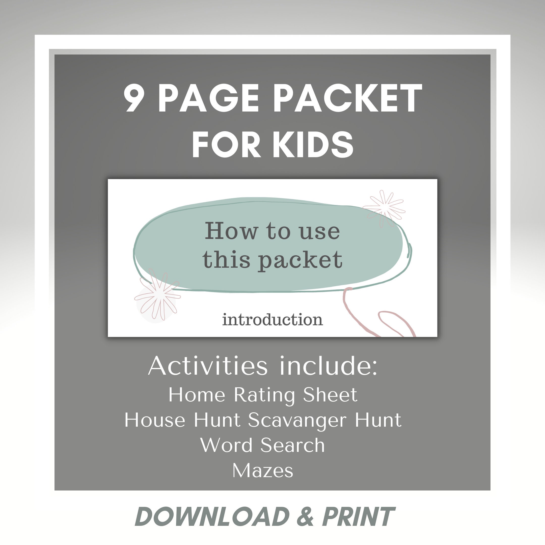 Open House for Kids | Realtor Tool | Open House Kit | Activity Packet ...