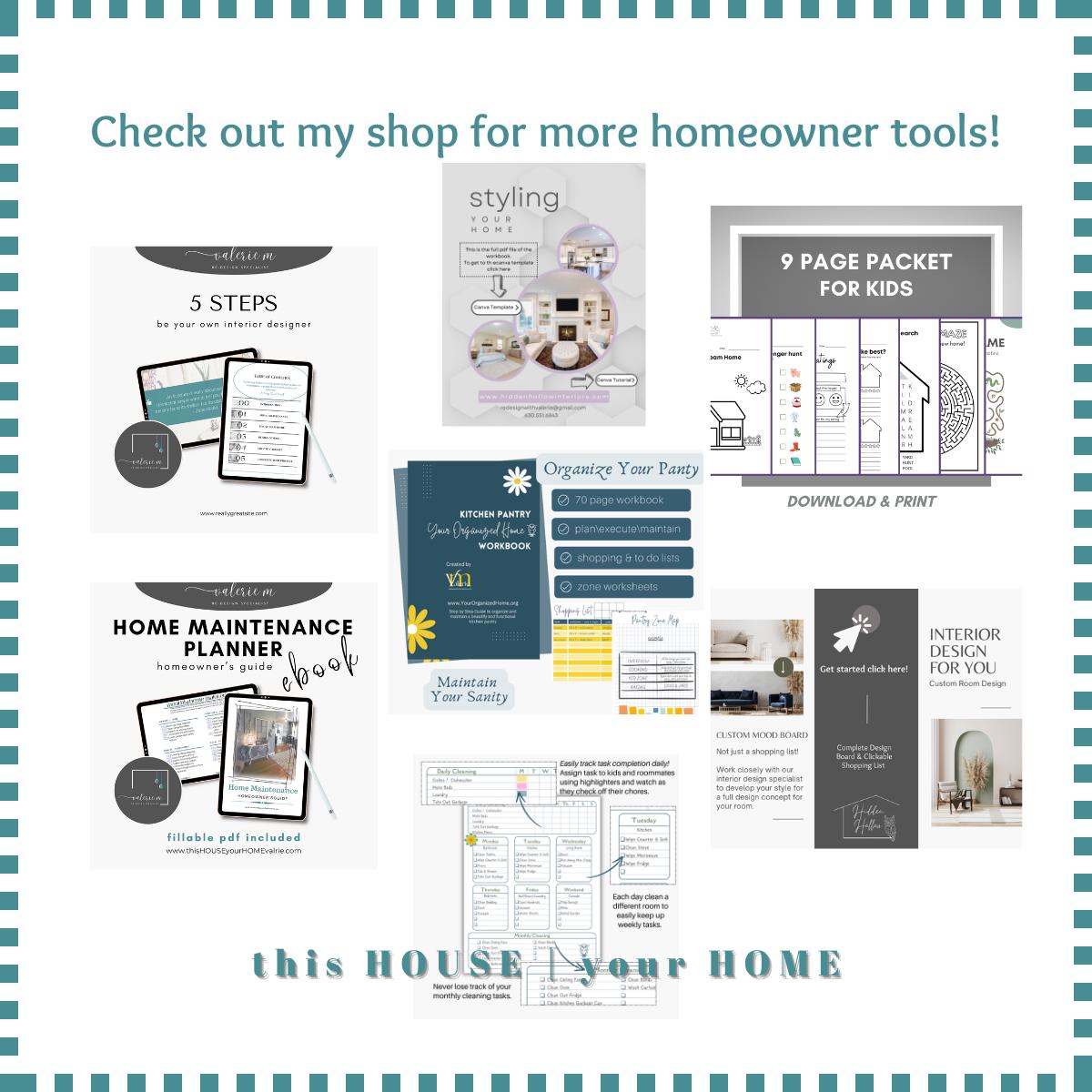 Digital Home Maintenance Planner With Monthly Task List Fillable Checklist PDF Schedule Plus ...