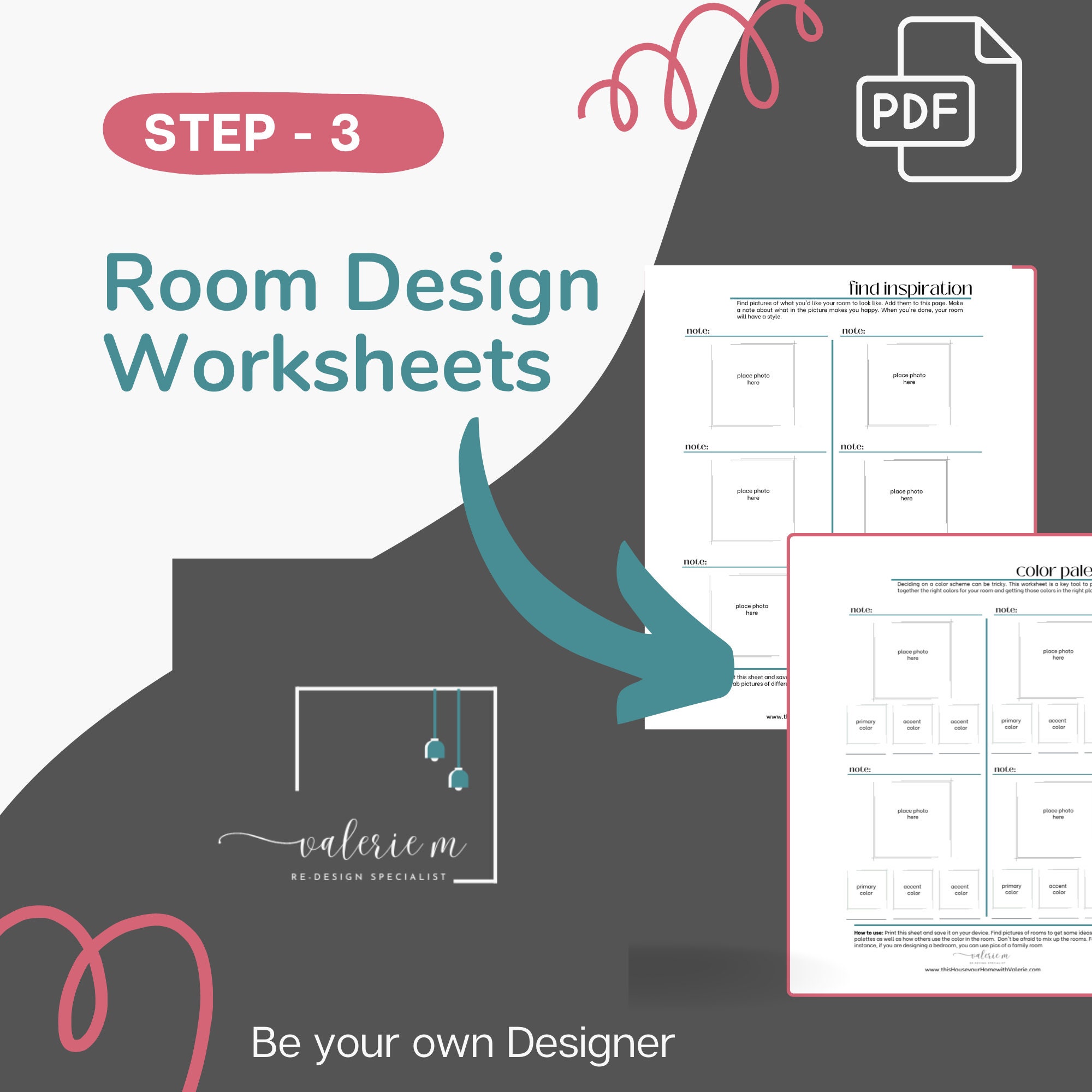 Room Design Worksheet Room Design Planner Interior Design Printable ...