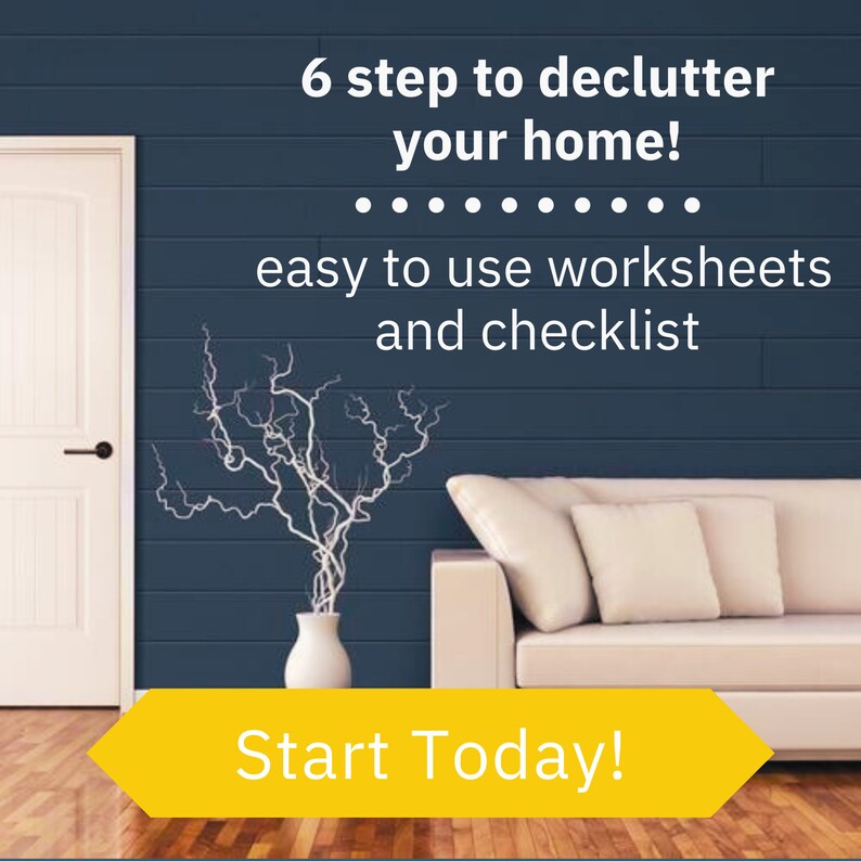 Declutter Workbook | Declutter Checklist for Your Home | Decluttering ...