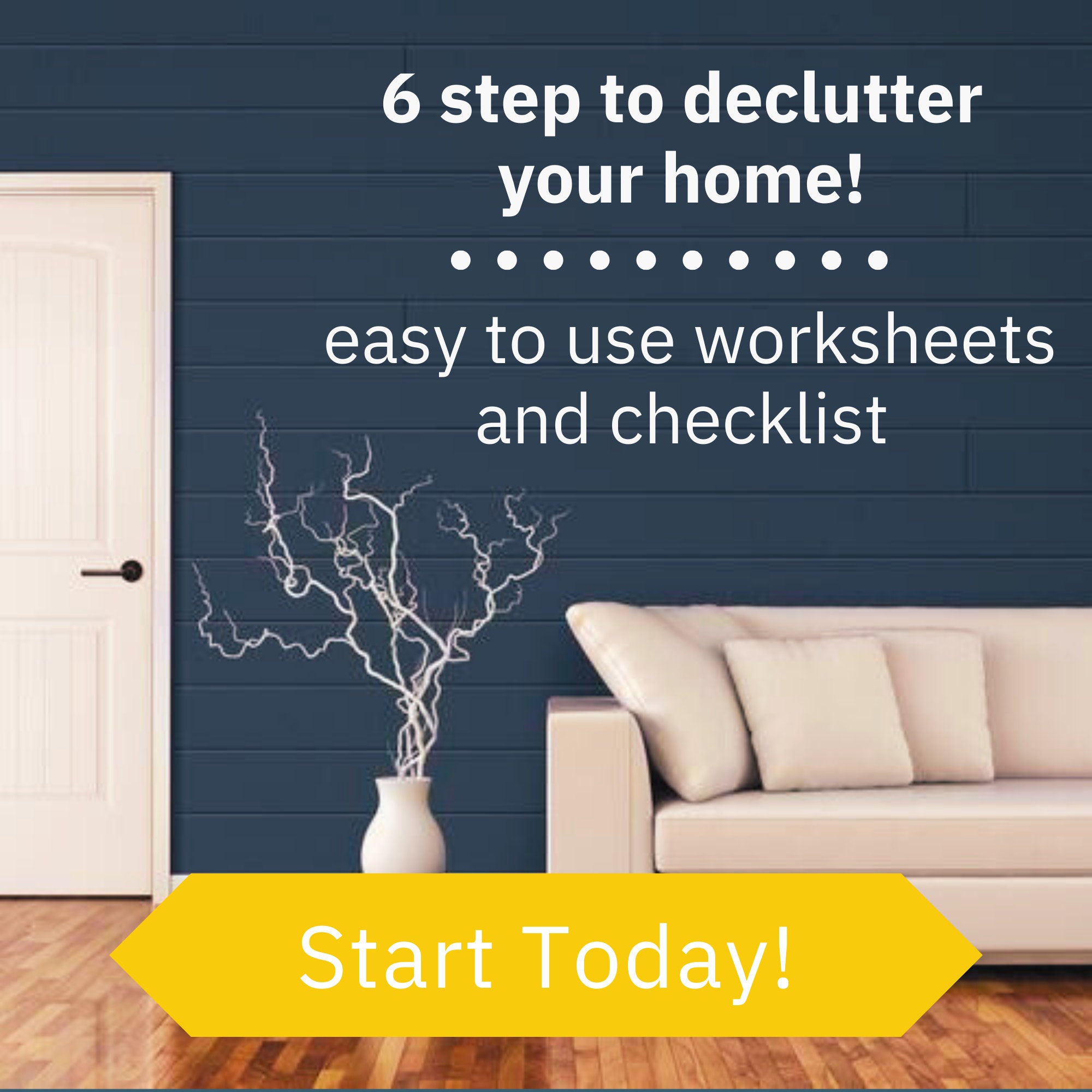 Declutter Workbook | Declutter Checklist for Your Home | Decluttering ...