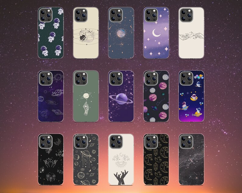 15 Celestial Sublimation Phone Case Designs, Moon Stars Phone Case PNG ...