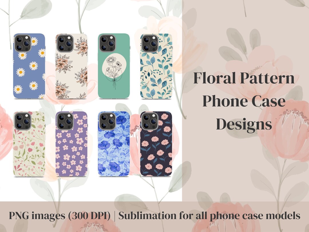 8 Floral Pattern Sublimation Phone Case Designs | Sublimation Phone ...