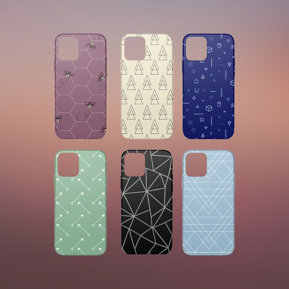 6 Geometric Pattern Sublimation Phone Case Designs - Etsy