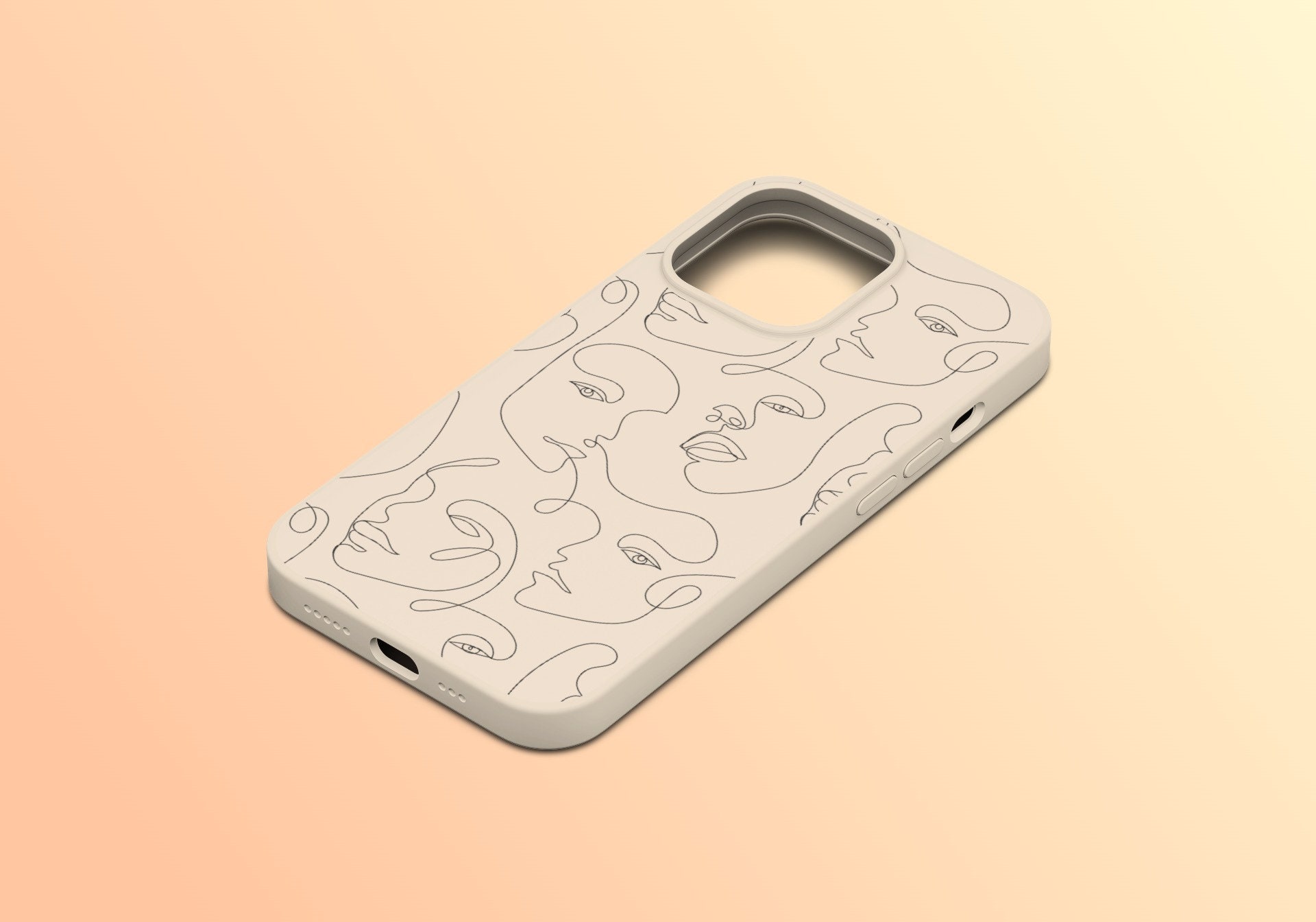 Neutral Beige Sublimation Phone Case Designs, Beige Phone Case PNG ...