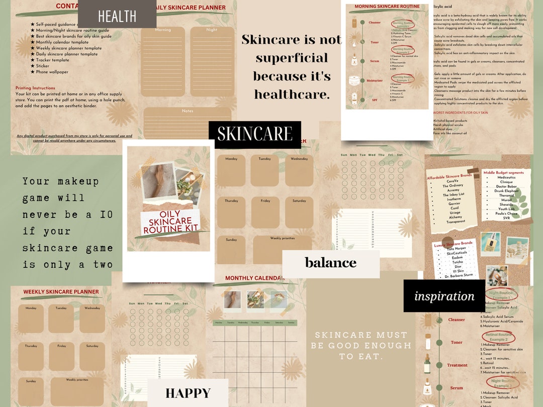 Shine Control: Oily Skin Skincare Kit With Self-paced Guidance.oily ...