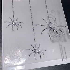 Halloween Web Spiders Crystal Iron on to Costume and Fancy Dress Hot ...
