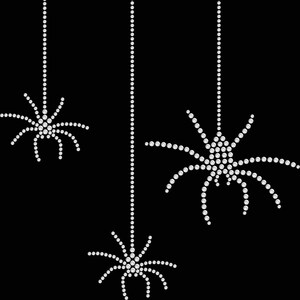 Halloween Web Spiders Crystal Iron on to Costume and Fancy Dress Hot ...