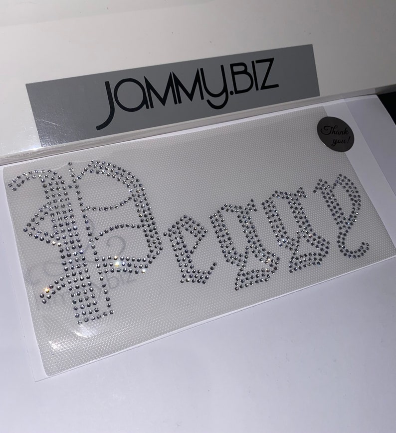 Old English Bling Font Personalised Custom Iron on Hot Fix - Etsy