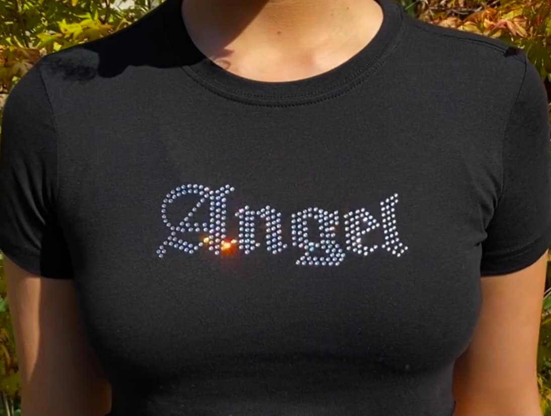 Rhinestone Hot Fix Iron on Crystal Diamante Patch ANGEL - Etsy