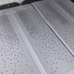 Rhinestone Hot Fix AB / Clear Iron on Crystal Diamante Patch 'CHEER BOW ...