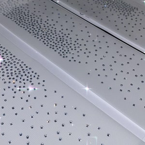 Rhinestone Hot Fix AB / Clear Iron on Crystal Diamante Patch 'CHEER BOW ...