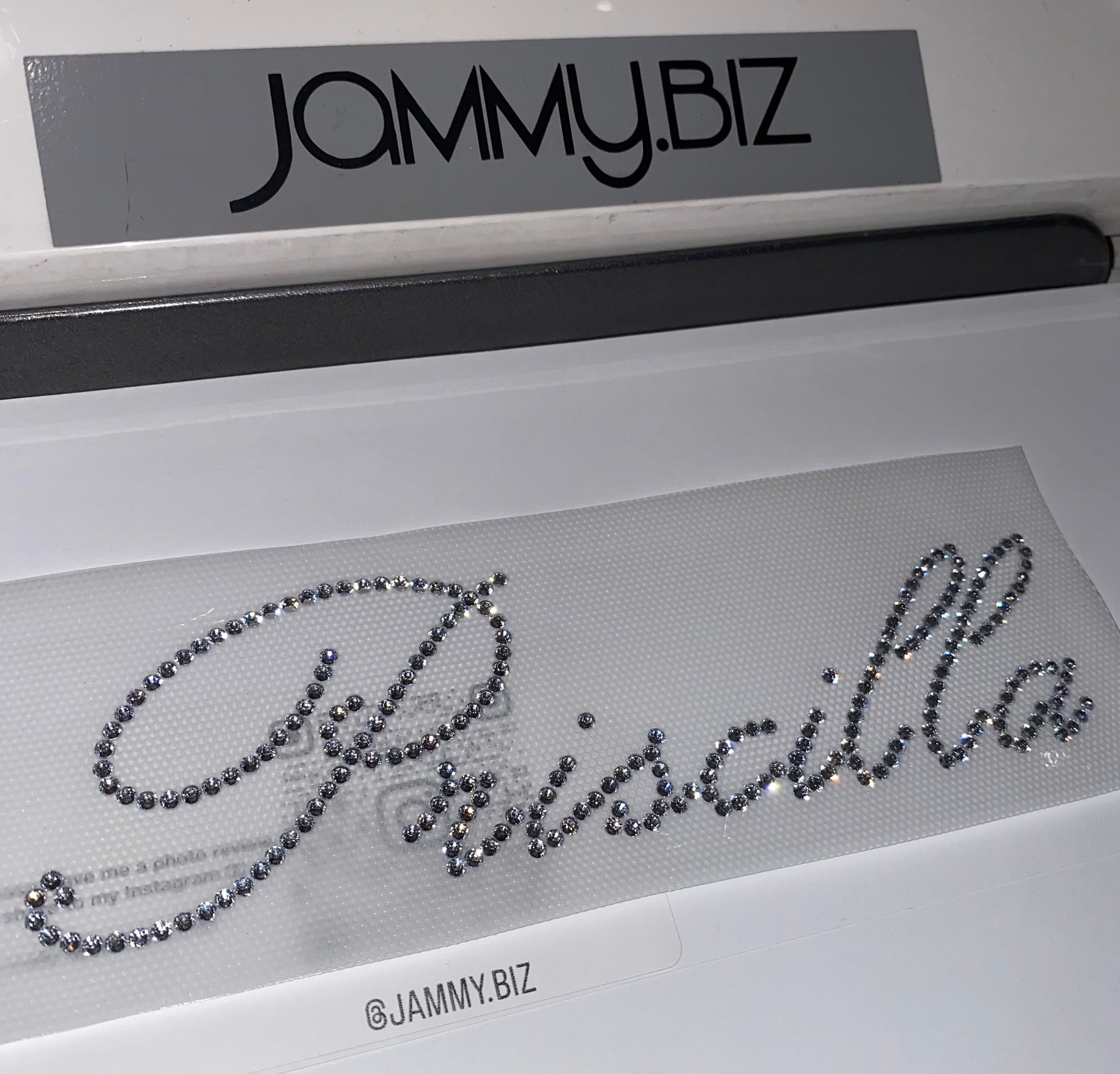 Classy 'blumari' Swirl Bling Font- Personalised - Custom Iron on Hot ...