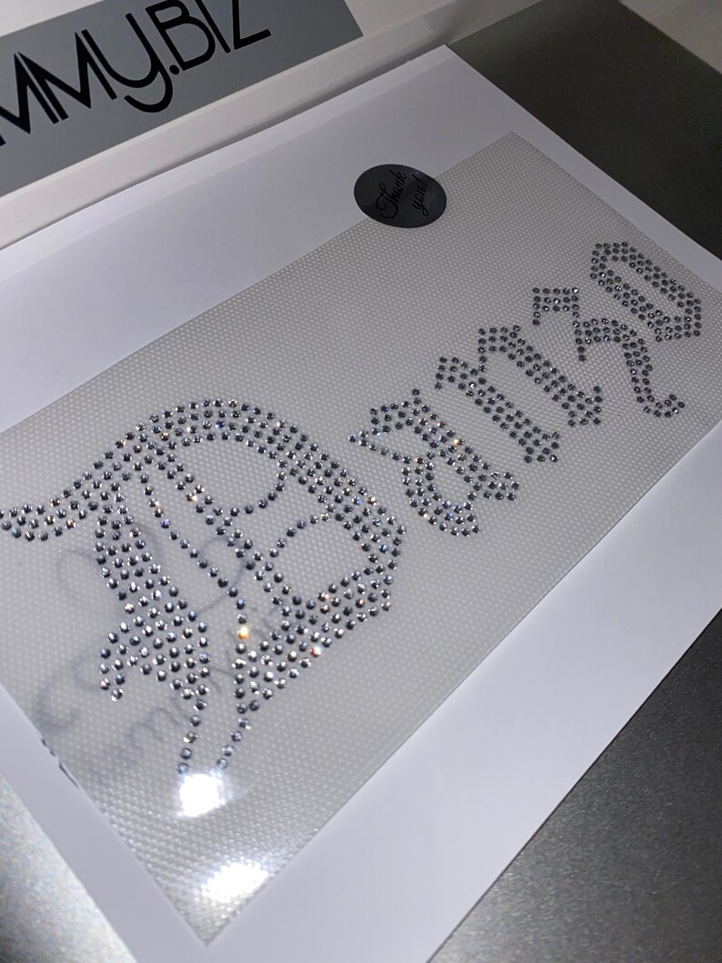 Old English Bling Font Personalised Custom Iron on Hot Fix - Etsy