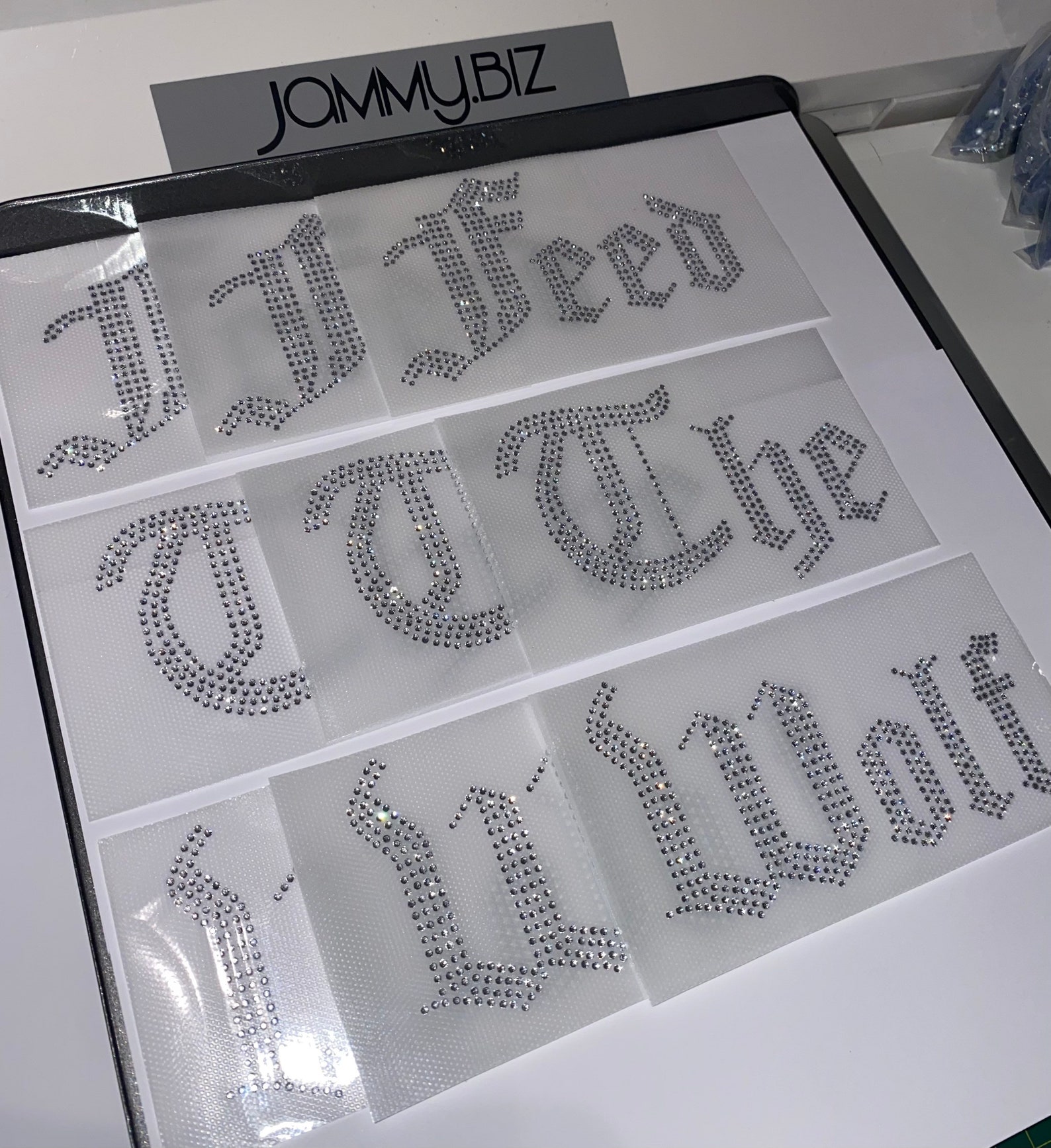 Old English Bling Font Personalised Custom Iron on Hot Fix - Etsy