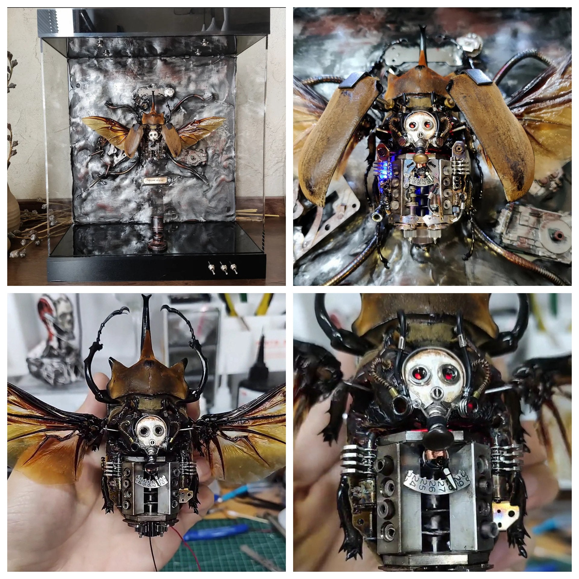 Handmade Steampunk Beetles Scrappy Punk Mechanical Beetle Megasoma ...