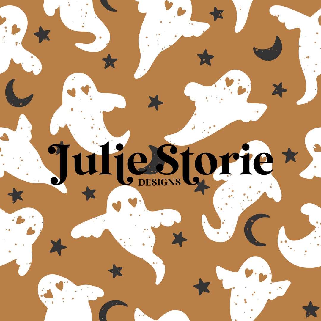 Heart Eye Ghosts Halloween Seamless Repeat Pattern - Etsy