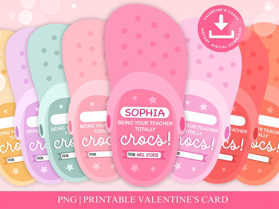 Printable Valentine's Cards for Students, Digital Teachers Valentines ...