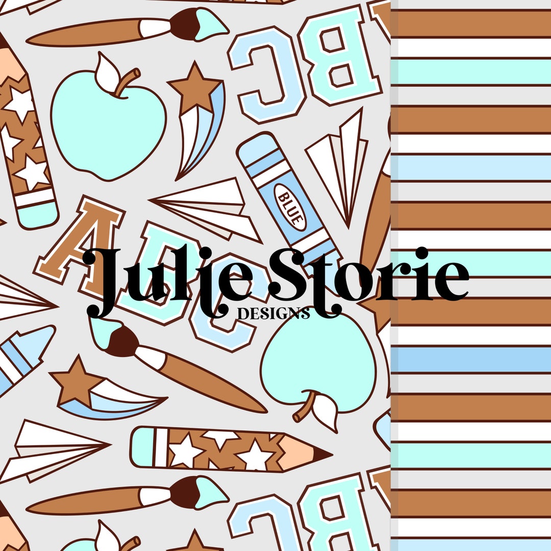 Back to School Seamless Pattern, Preschool Pattern, Kids School Design ...