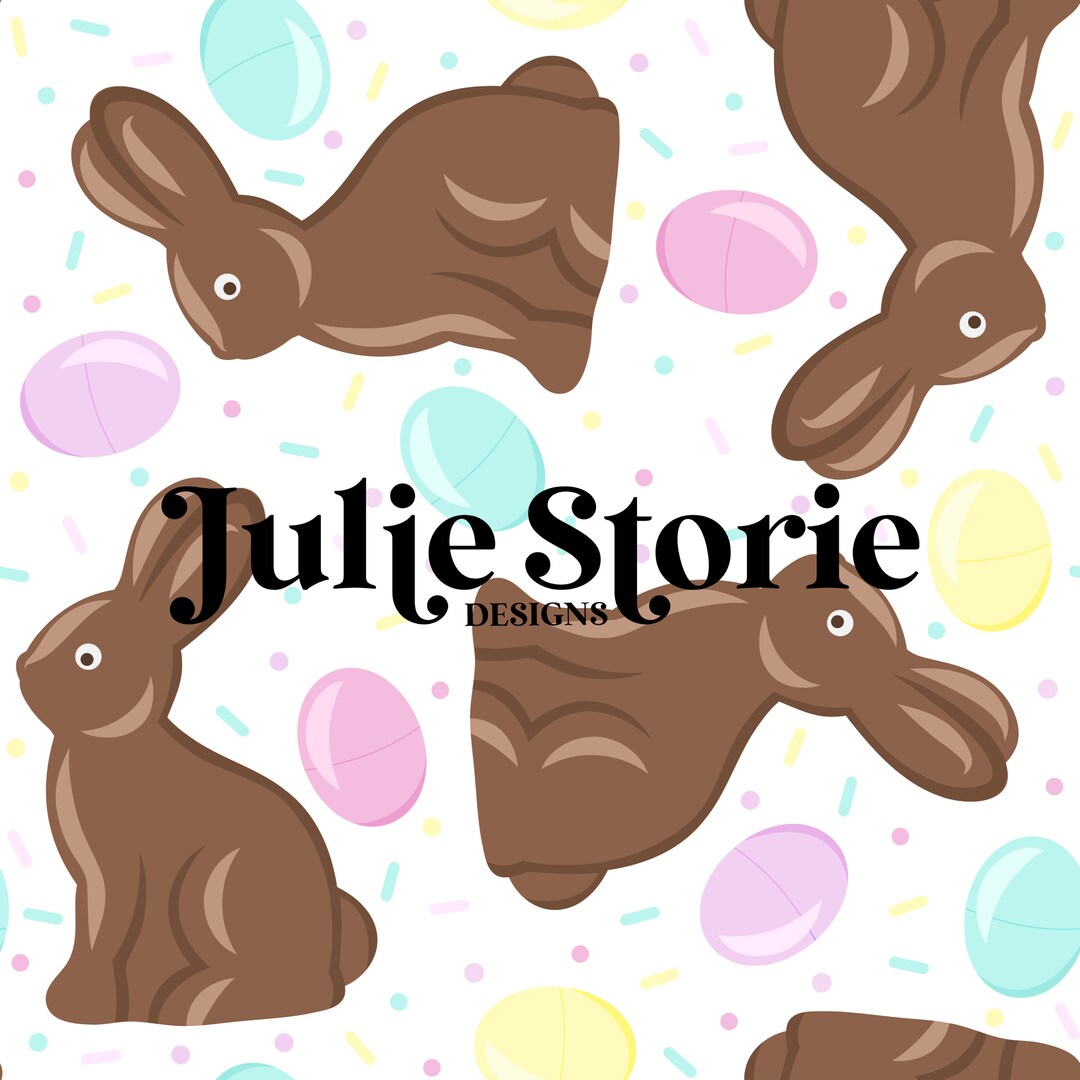 Colourful Chocolate Easter Bunny Eggs Seamless Repeat Pattern - Etsy