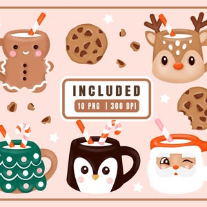 Christmas Mugs Clipart, Santa Mug Clipart, Christmas Clipart PNG ...